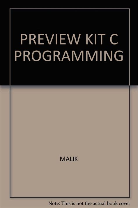 Preview Kit C Programming 9780619064860 Malik Books