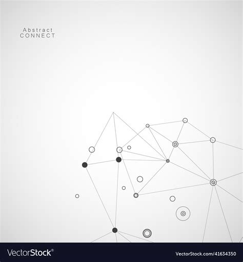 Abstract Molecular Connection Technology Vector Image