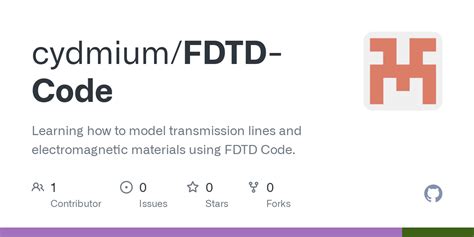 Github Cydmiumfdtd Code Learning How To Model Transmission Lines