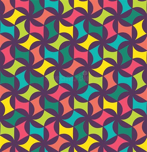 Vector Modern Seamless Colorful Geometry Floral Pattern Color Abstract