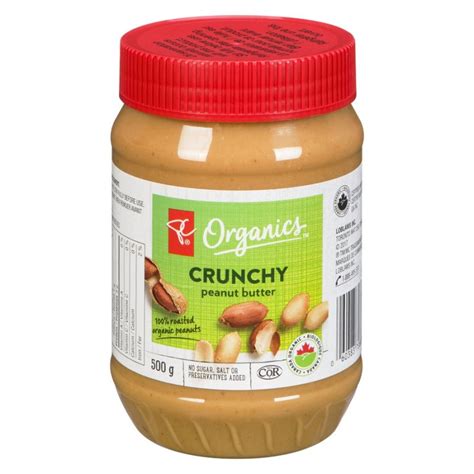 Pc Organics Crunchy Peanut Butter 500 G