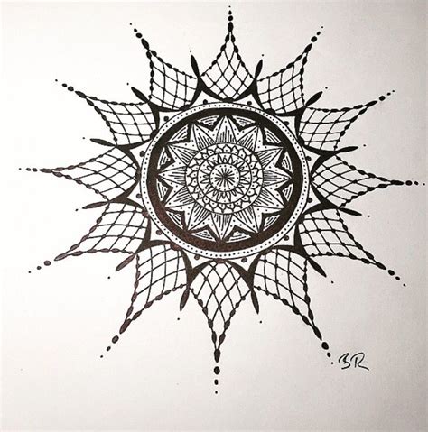 Circular Compass Tattoo Design