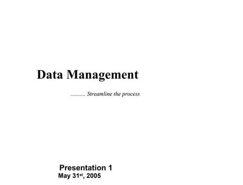 Data Management Ppt