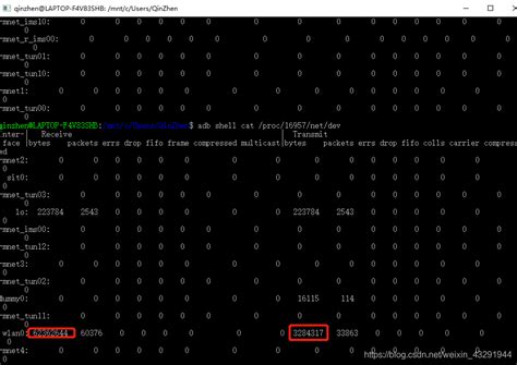 专项测试 如何测试app所消耗的流量 基于adb shell cat proc pid net dev命令 android adb 计算