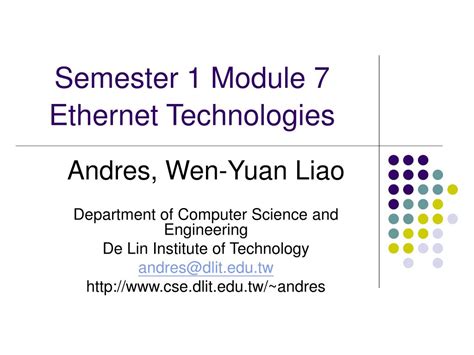 PPT Semester Module Ethernet Technologies PowerPoint Presentation ID