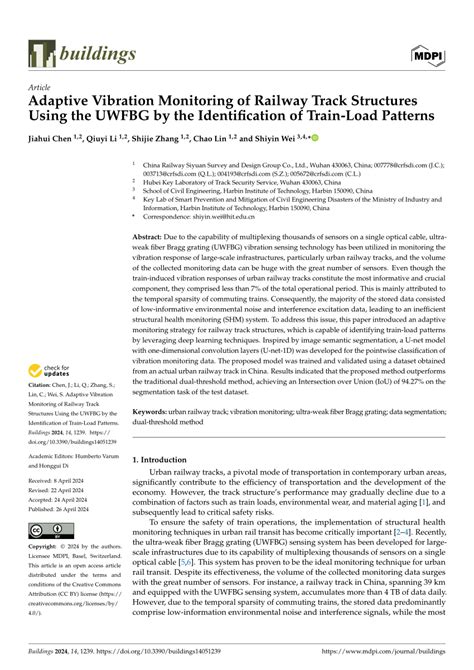 Pdf Adaptive Vibration Monitoring Of Railway Track Structures Using The Uwfbg By The