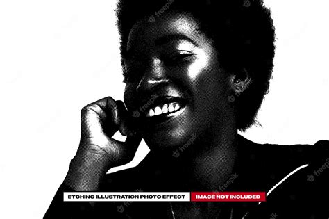 Premium Psd Etching Illustration Photo Effect