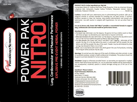 Power Pak® Nitro™ — Peak Performance Nutrients Inc