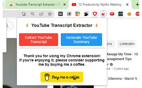 Extract Youtube Transcripts For Productivity