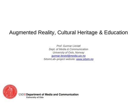 Pdf Augmented Reality Cultural Heritage And Education Dokumen Tips
