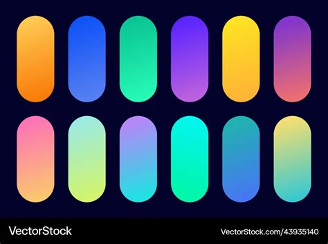 Set Of Gradients Modern Combinations Royalty Free Vector