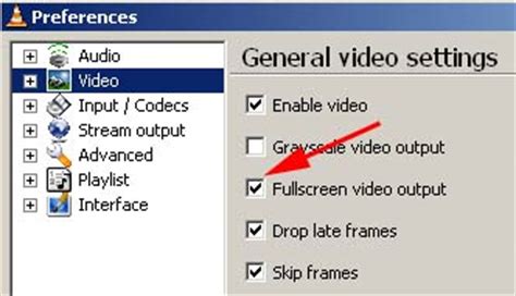 Enable Full Screen To Be Default Display Mode For VLC Media Player