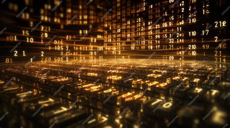 Premium Ai Image Futuristic Cyberspace With Binary Code Background