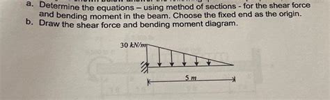 Solved A Determine The Equations Using Method Of Sections Chegg