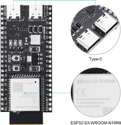 Esp32 S3 N16r8開發板 已焊 Esp S3 N16r8 Development Module Esp32 S3 Esp32 S3 Devkitc 1 N16r8 Wifi模組