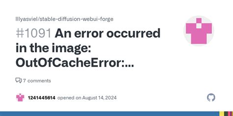 An Error Occurred In The Image OutOfCacheError CUDA Out Of Memory Tried To Allocate MiB