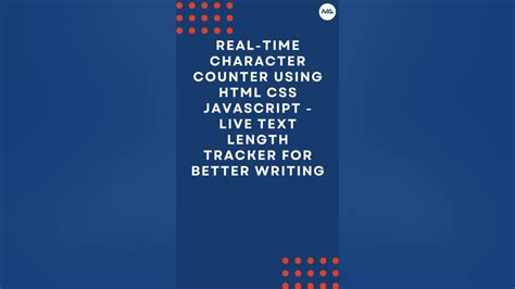 ⌨️ Build A Real Time Character Counter In 60 Seconds ⏱️ Html Css