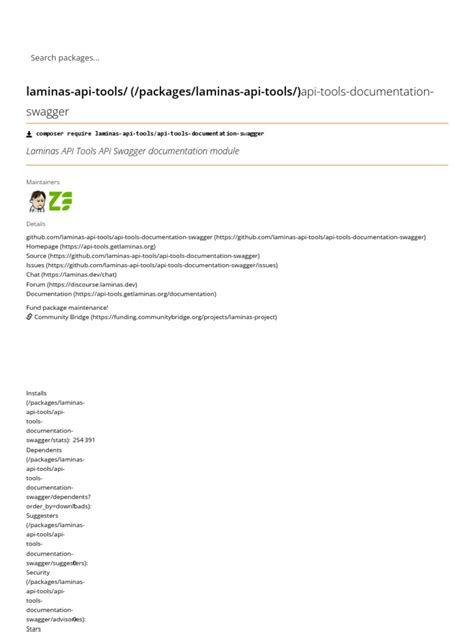 laminas api tools api tools documentation swagger packagist pdf
