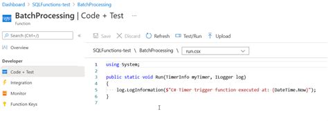 Schedule Azure SQL DB Processes Using Azure Functions