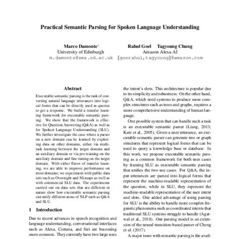 Practical Semantic Parsing For Spoken Language Understanding Acl