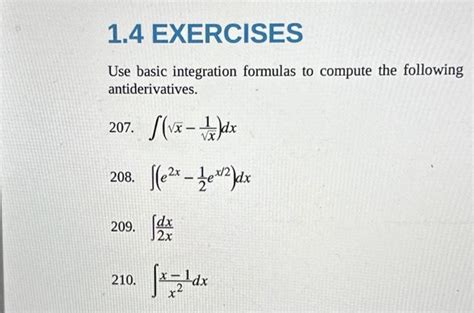 Solved Use Basic Integration Formulas To Compute The Chegg