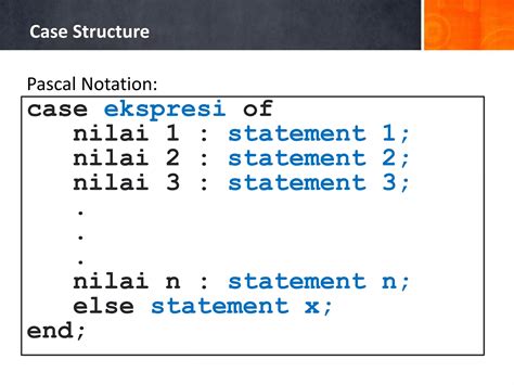 Algorithm And Programming Branching Structure Ppt