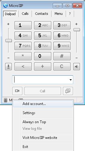 MicroSIP Setup Manual Zadarma