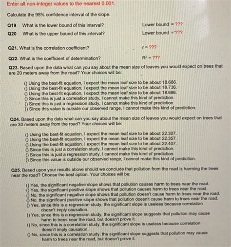 Solved Enter All Non Integer Values To The Nearest 0001
