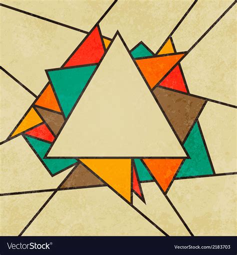 Triangular Retro Abstract Background Royalty Free Vector