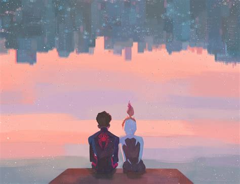 Spider Gwen Gwen Stacy Miles Morales And Spider Man Marvel And More Drawn By Nanlawson