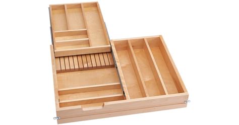 Rev A Shelf 4WTCD 30SC 1 4WTCD Series 27 Inch Pull Out 2 Tier Cutlery