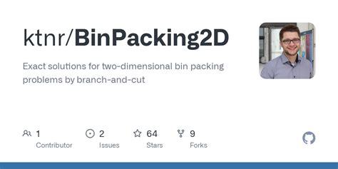 Github Ktnr Binpacking D Exact Solutions For Two Dimensional Bin Packing Problems By Branch