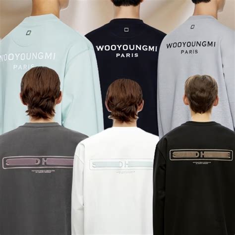 우영미 솔리드옴므 백로고 롱슬리브 티셔츠 20대 30대 남자옷브랜드