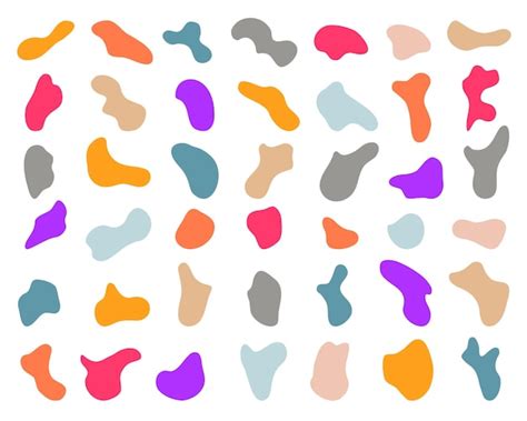 Premium Vector Organic Shapes Drops Of Liquid Pebble Stone Silhouette