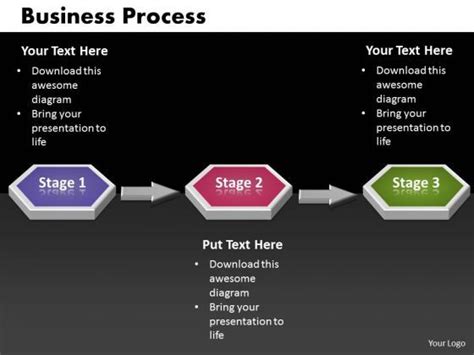 Ppt D Linear Business PowerPoint Presentation Process Flow Charts Templates