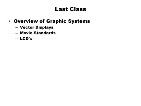 Computer Graphics Computer Science And Information Technology PPT