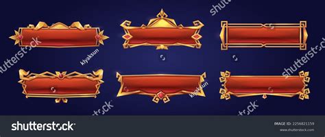 Medieval Buttons Ui Game Menu Elements Stock Vector Royalty Free 2256821159 Shutterstock