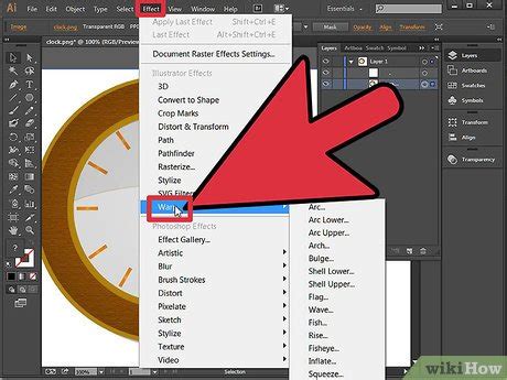 วธ Warp วตถใน Adobe Illustrator