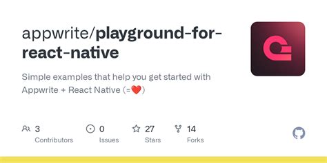 Github Appwrite Playground For React Native Simple Examples That Help You Get Started With