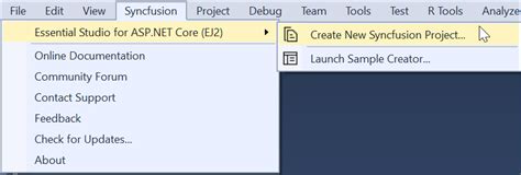 Project Templates Aspnet Core Essential Js 2 Syncfusion
