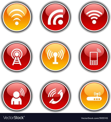 Communication Buttons Royalty Free Vector Image