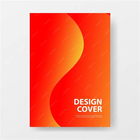 Plantilla De Diseño De Portada O Cartel Con Gradiente Rojo De Fuego