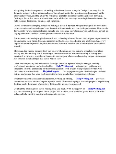 thesis system analysis design pdf thesis expert