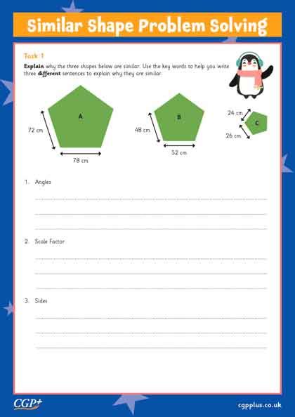 Similar Shapes — Problem Solving Stretch Year 6 Cgp Plus