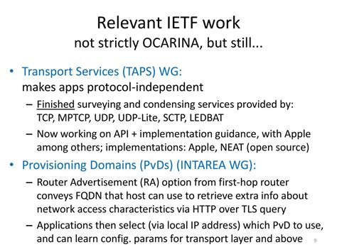 ocarina optimizations to compel adoption of rina ppt download