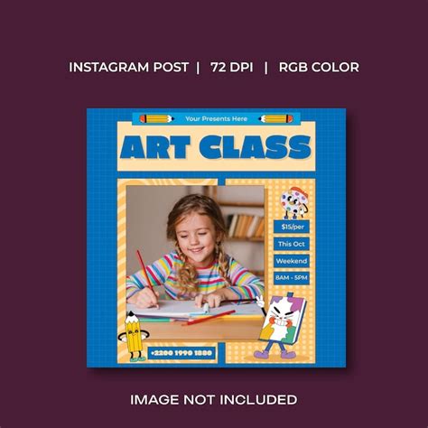 Premium Vector Art Class Socials Media