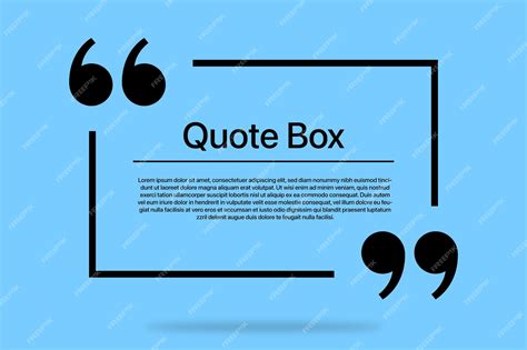 Premium Vector Quotation Box Black Border