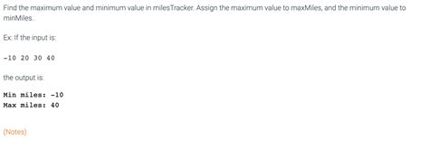 Solved Find The Maximum Value And Minimum Value In Miles