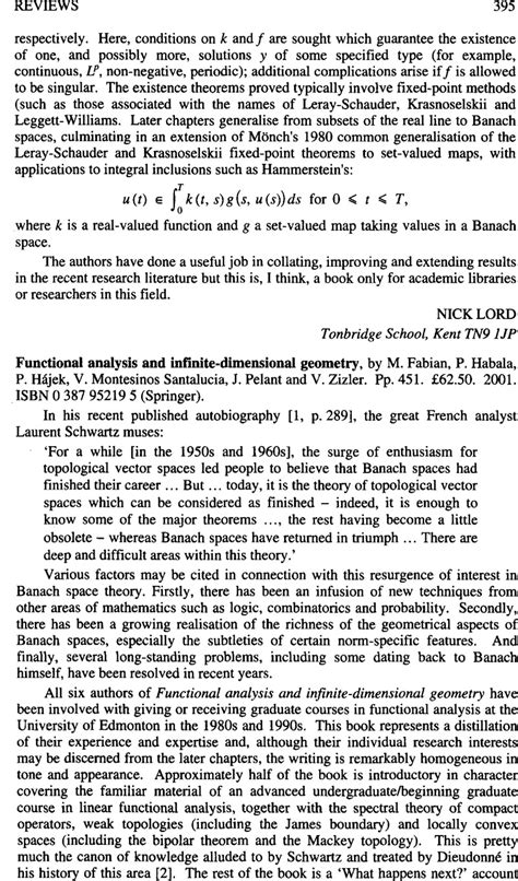 Functional Analysis And Infinite Dimensional Geometry By M Fabian P Habala P Hájek V