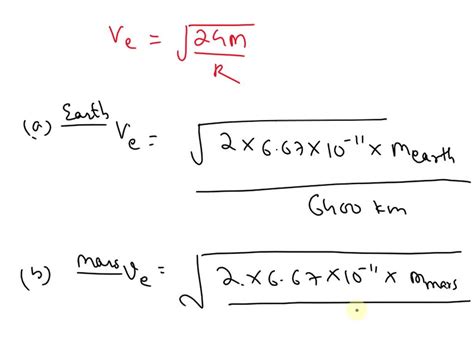 solved 78 13 calculate the escape velocity the minimum initial
